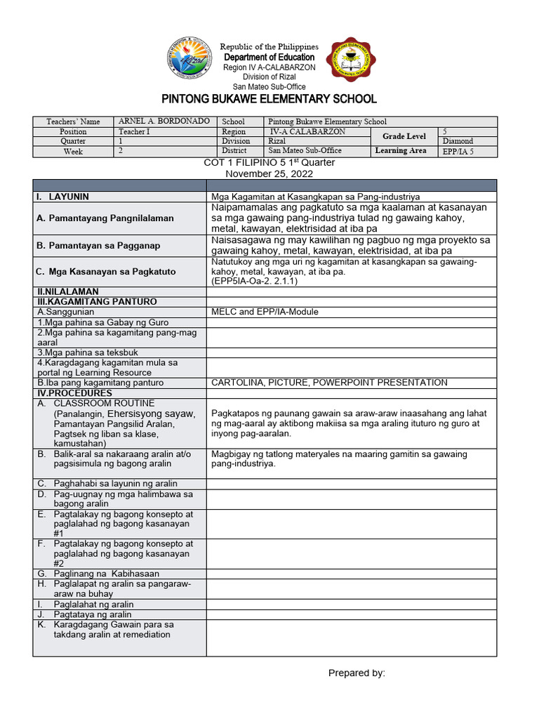 EPP-IA 5 COT 1 (AutoRecovered) | PDF