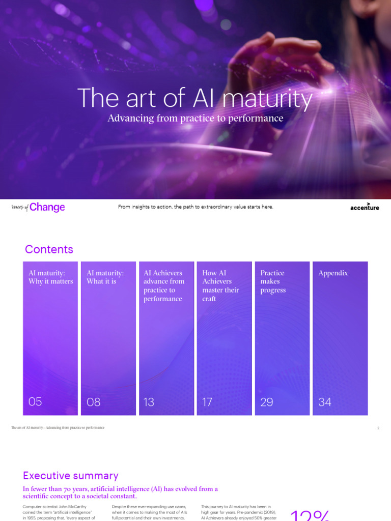 Accenture Art of AI Maturity Report | PDF | Artificial Intelligence | Intelligence (AI) & Semantics