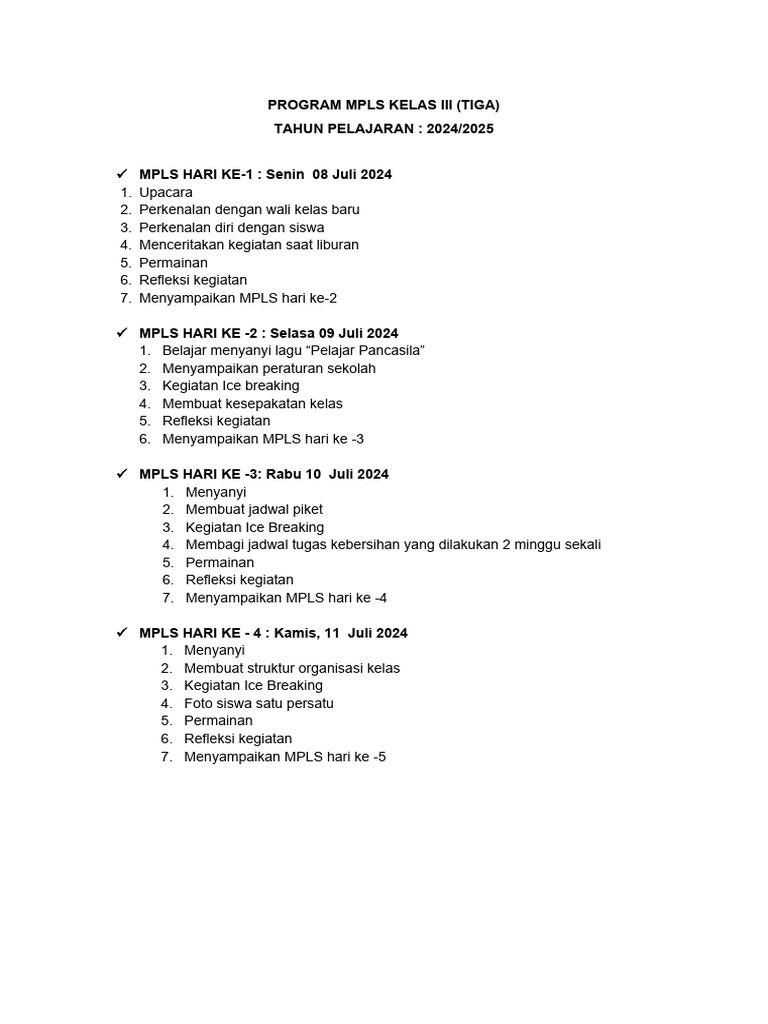 Program Mpls Kelas III | PDF