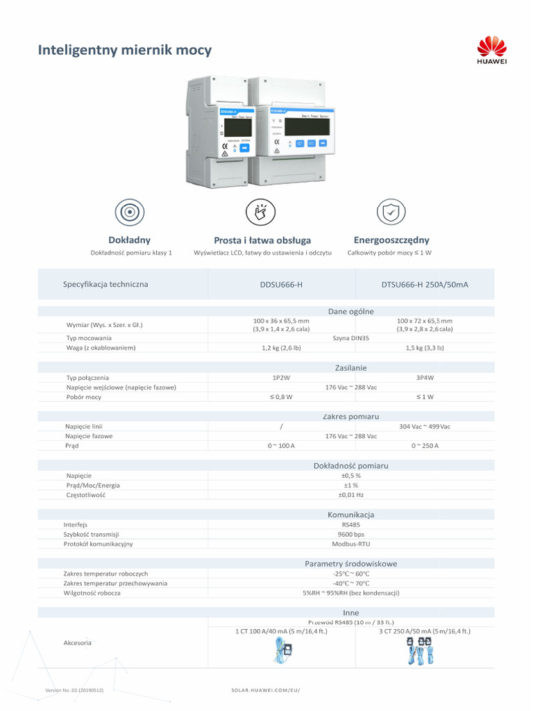 Specyfikacja Miernik Mocy | PDF