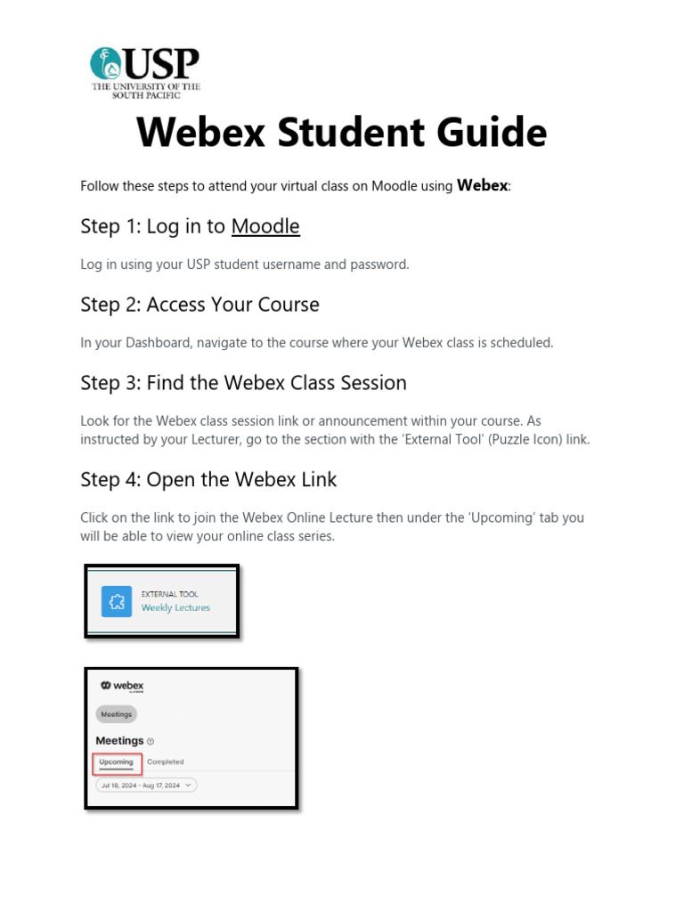 Webex Student Guide S2 2024 | PDF