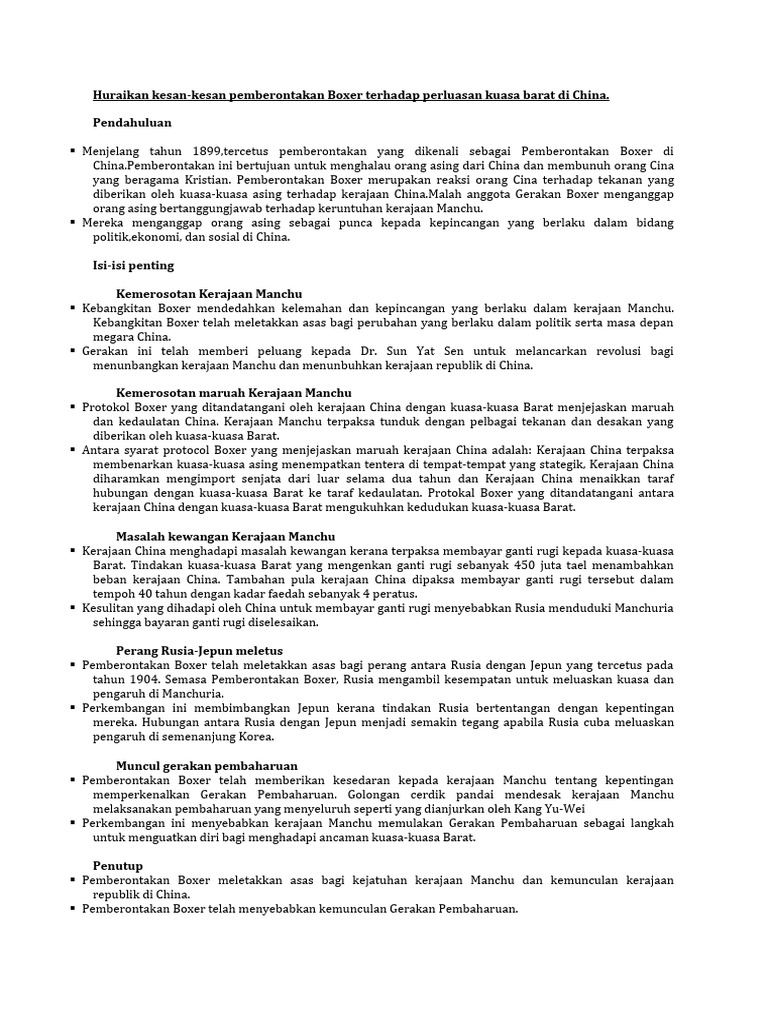 Nota Ulangkaji Sej 1 | PDF