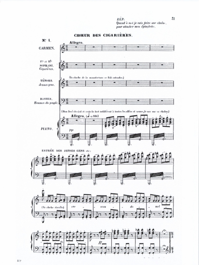 Fragments Cantats Ballet Carmen (Només Cor) | PDF