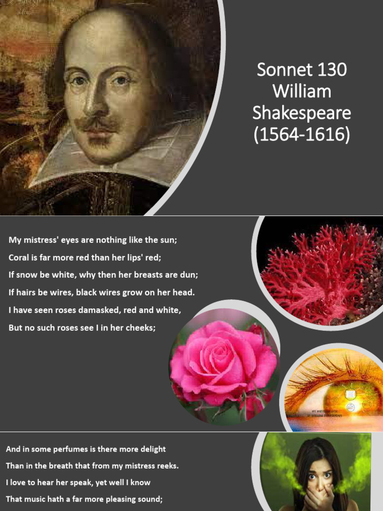 Sonnet 130 Notes and Answers | PDF | Stanzaic Form | Composition ...