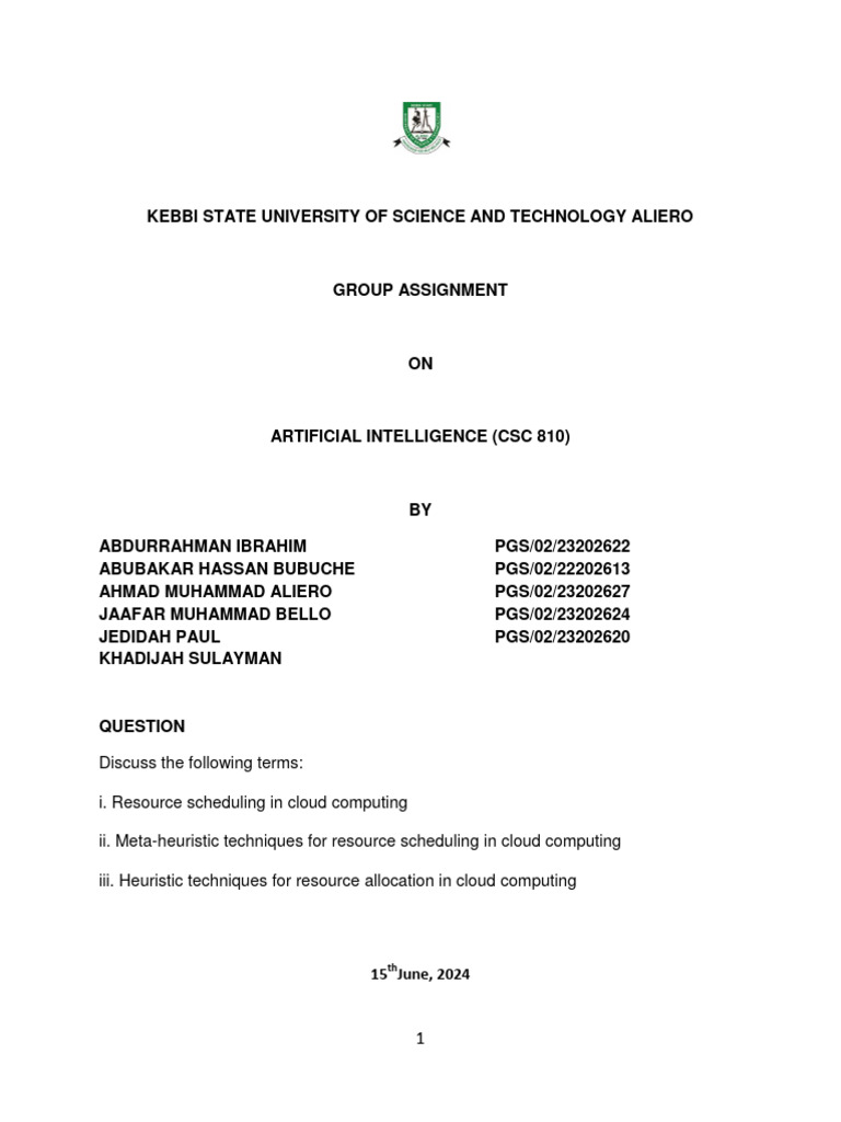 Resource Scheduling In Cloud Computing Pdf Metaheuristic Mathematical Optimization