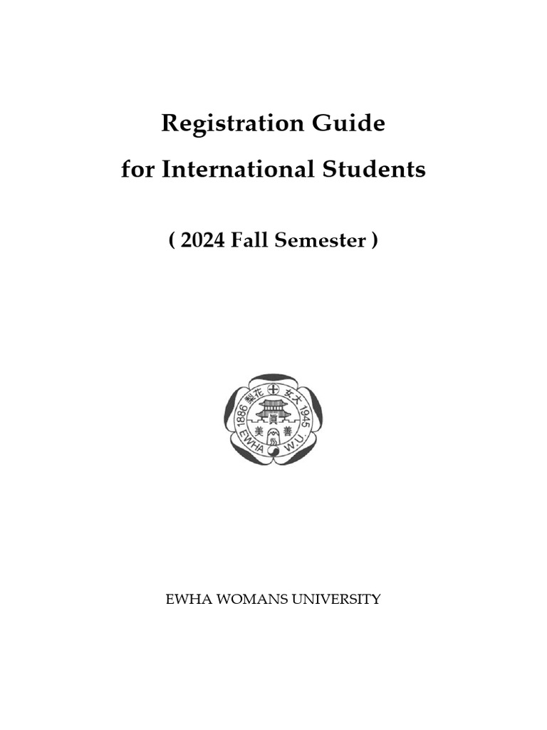 [Fall2024] Registration Guide for International Students | PDF | Reason | Academic Term