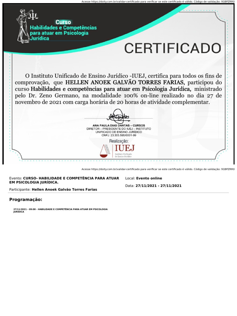 Certificado Participacao TXyH2 | PDF | Carreira e Crescimento