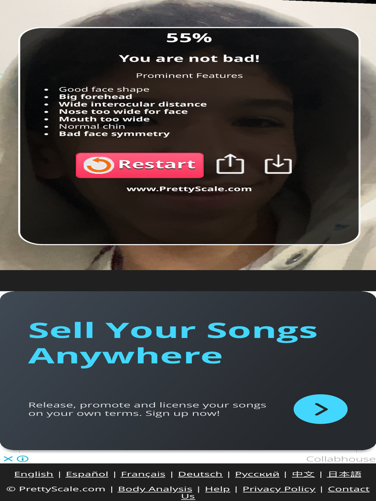 Am I Pretty or Ugly Face Beauty Analysis Test | PDF