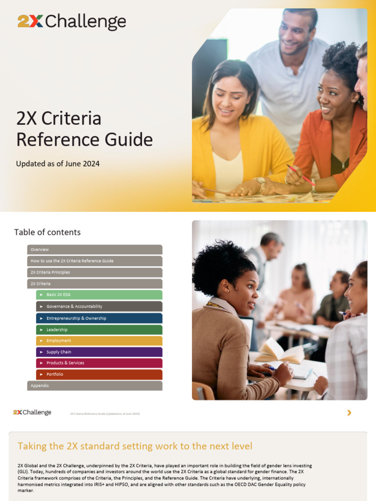 2X Criteria Reference Guide 2024 | PDF | Governance | Investing