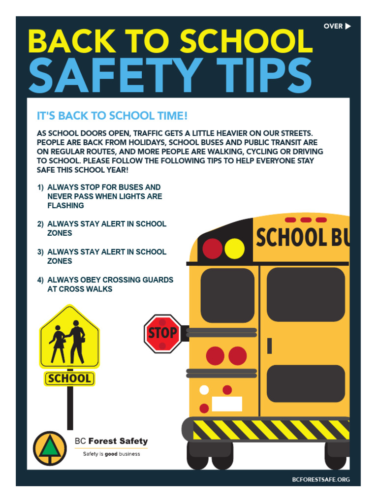 BCFS 8.5x11 SchoolSafetyTips V2 | PDF | School Bus | Traffic