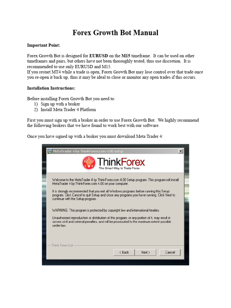 Forex Robot Manual | PDF | Foreign Exchange Market | Computer Programming