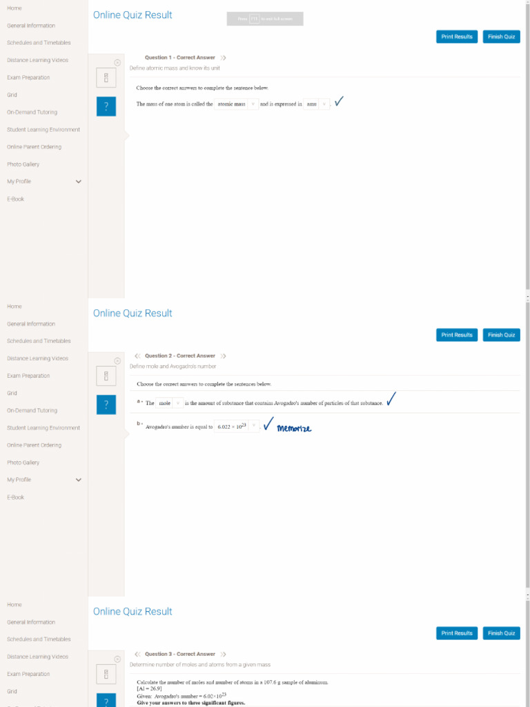 Chemistry Ch3 Course Practice Quiz Level N Pdf
