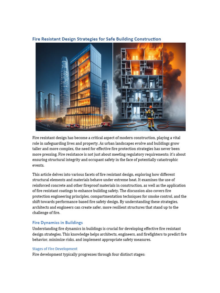 Fire-Resistant Building Design Guide | PDF | Active Fire Protection ...