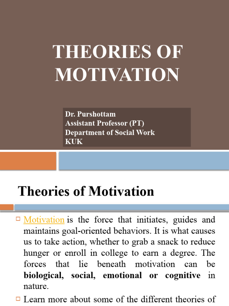3 - Theories of Motivation-1 | PDF | Motivational | Motivation