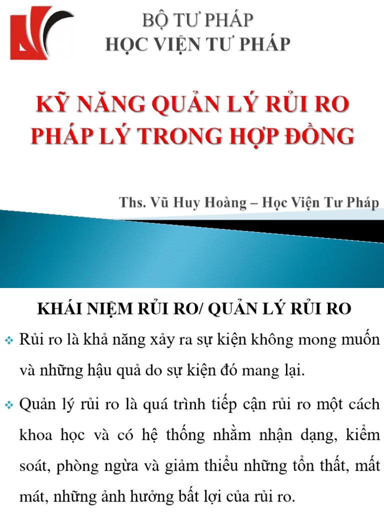 Quan Ly Rui Ro Hop Dong | PDF