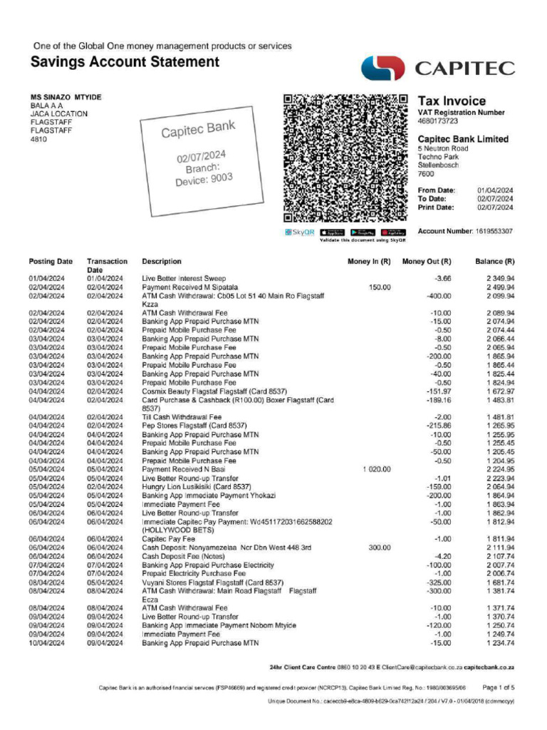 Account Statement 1-Apr-2024 To 2-Jul-2024 | PDF