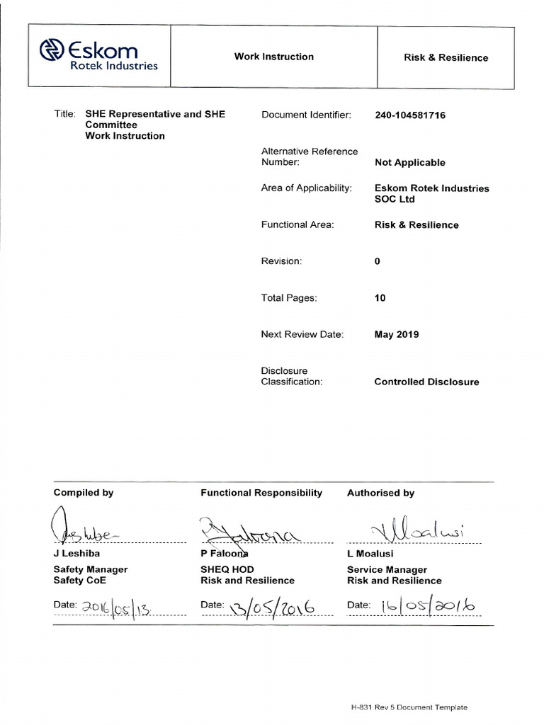 E6. Rev 0 - SHE Representative and SHE Committee | PDF