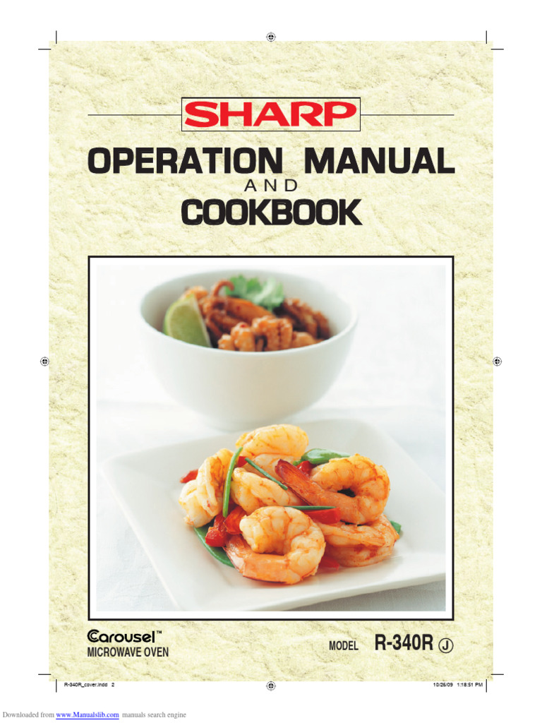 Operation Manual Operation Manual Cookbook Cookbook: Microwave Oven J | PDF