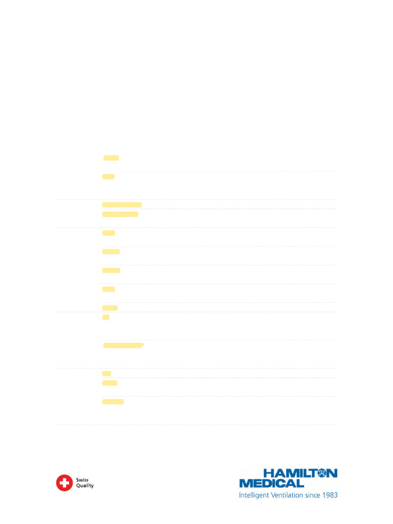 HAMILTON C3 Tech Specs en 689469.08 | PDF | Respiration | Pulmonology