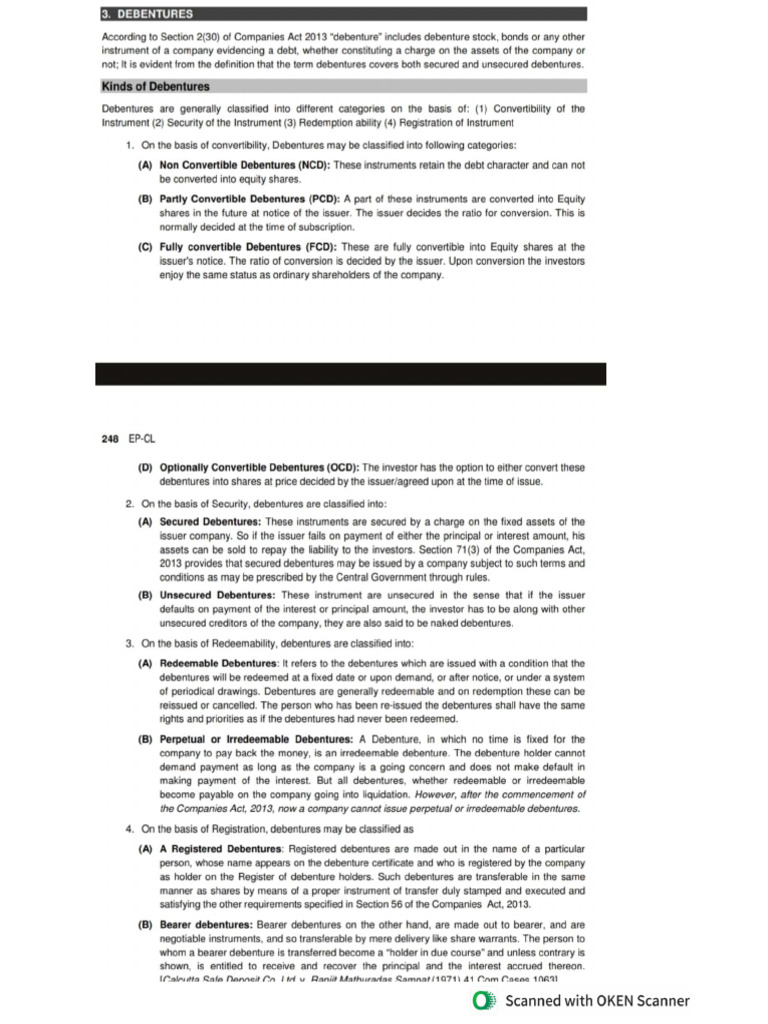 Debentures Pdf