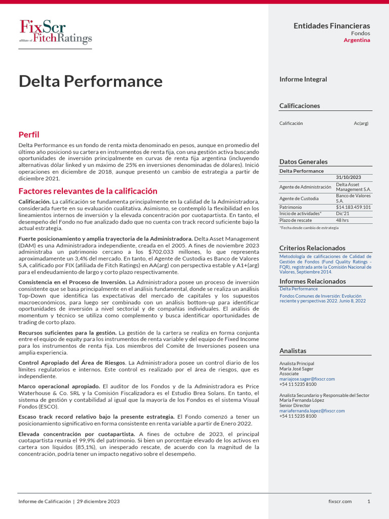 Delta Performance | PDF | Macroeconómica | Inversiones