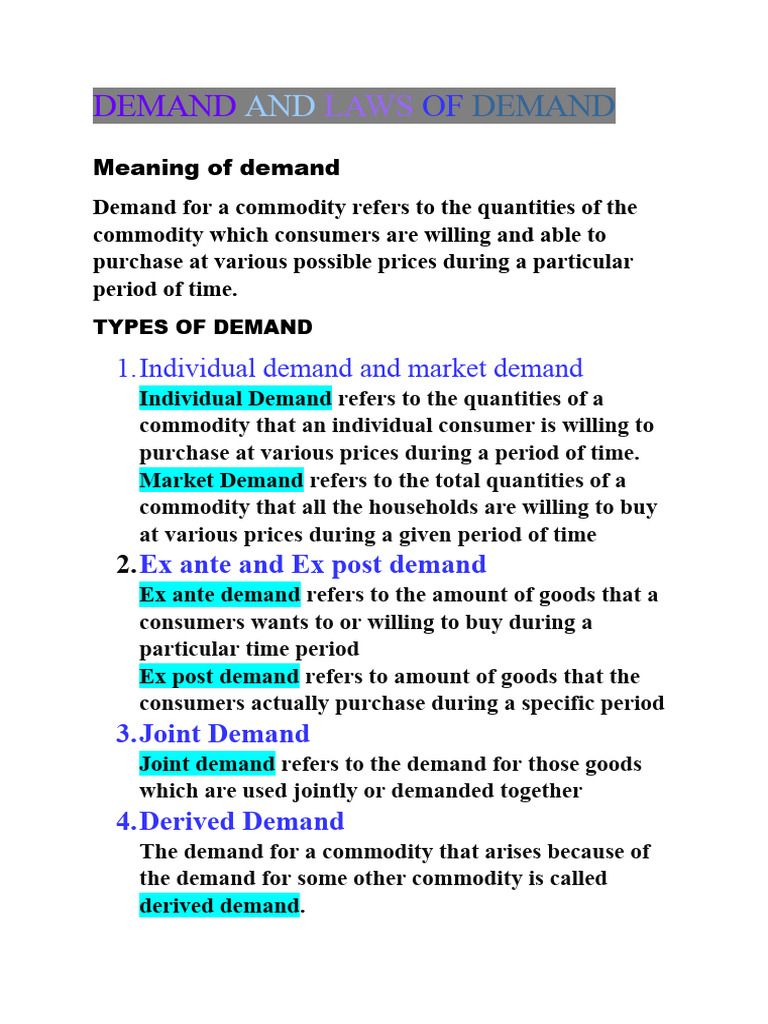 Understanding Demand and Its Laws | PDF | Demand | Goods