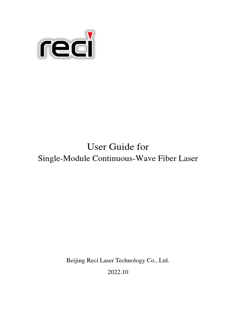User Guide For FC Series Fiber Laser (LD of T32&T33) 2022.10.21 | PDF ...