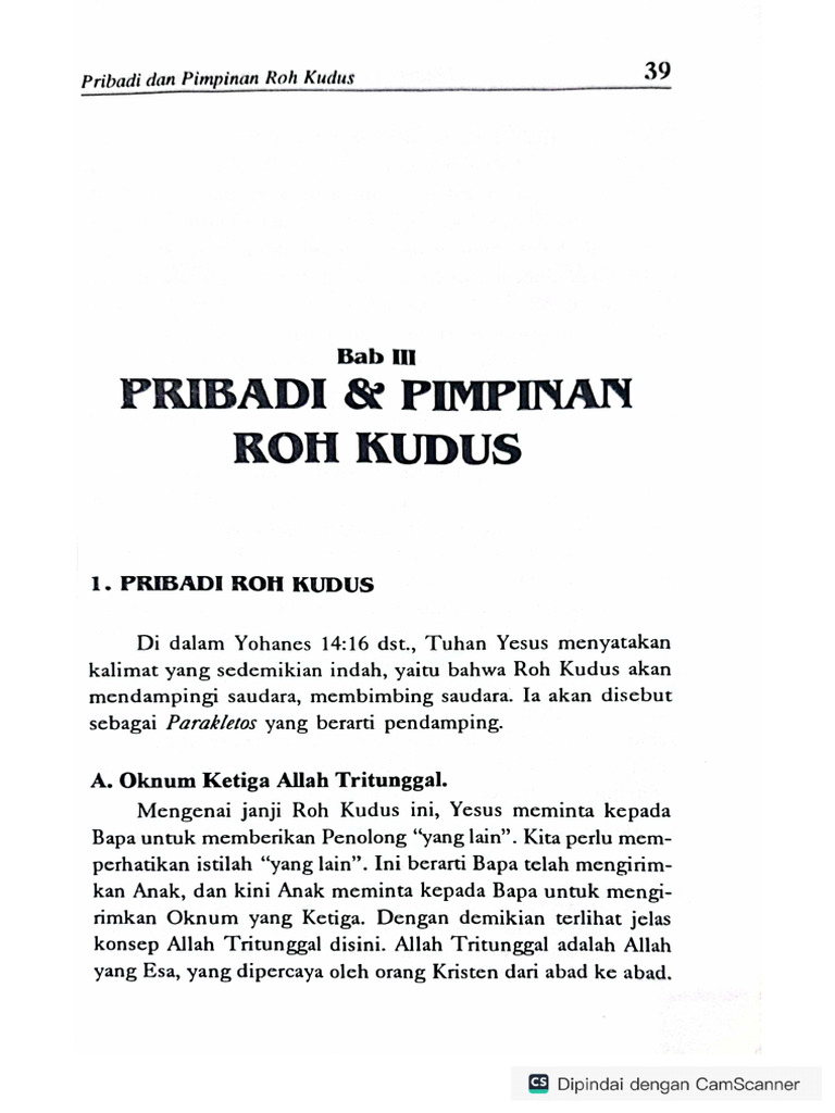 Pribadi Dan Pimpinan Roh Kudus | PDF