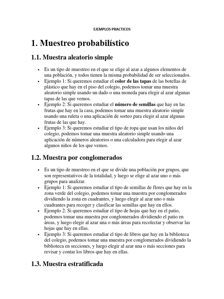 MUESTREO | PDF | Muestreo (Estadísticas) | Probabilidad