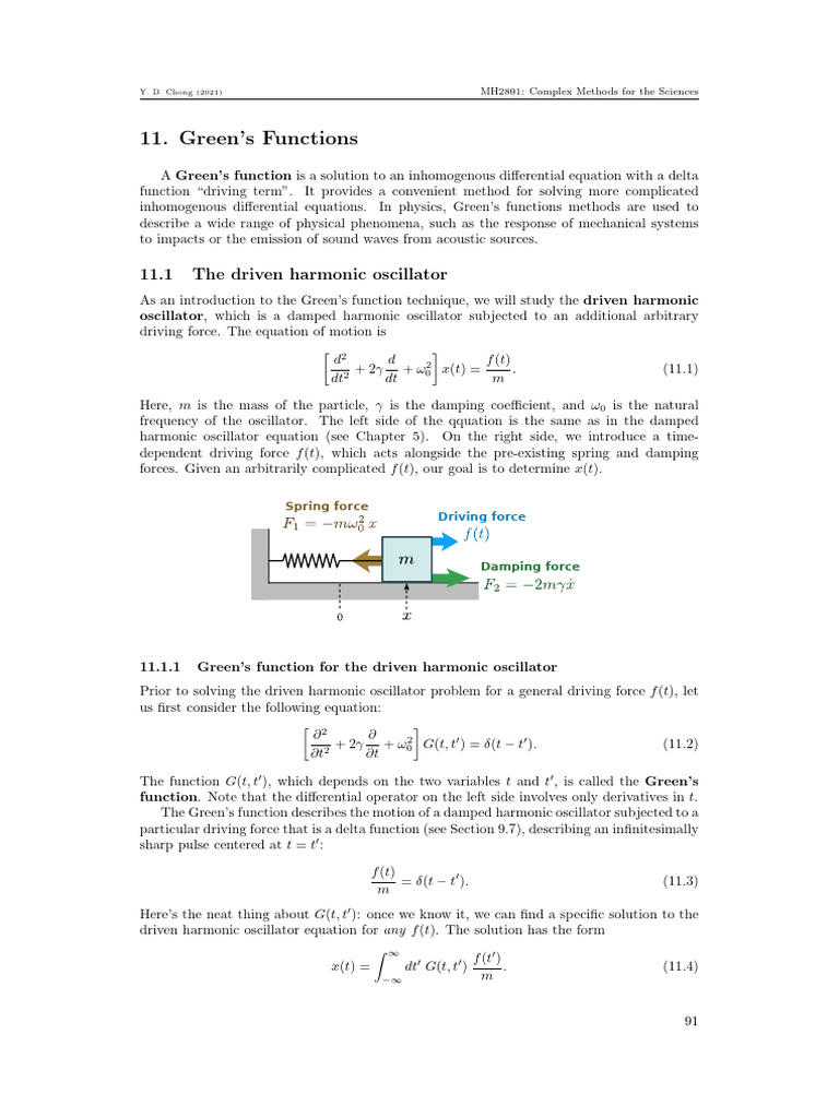 11 Greens Function | PDF | Green's Function | Waves