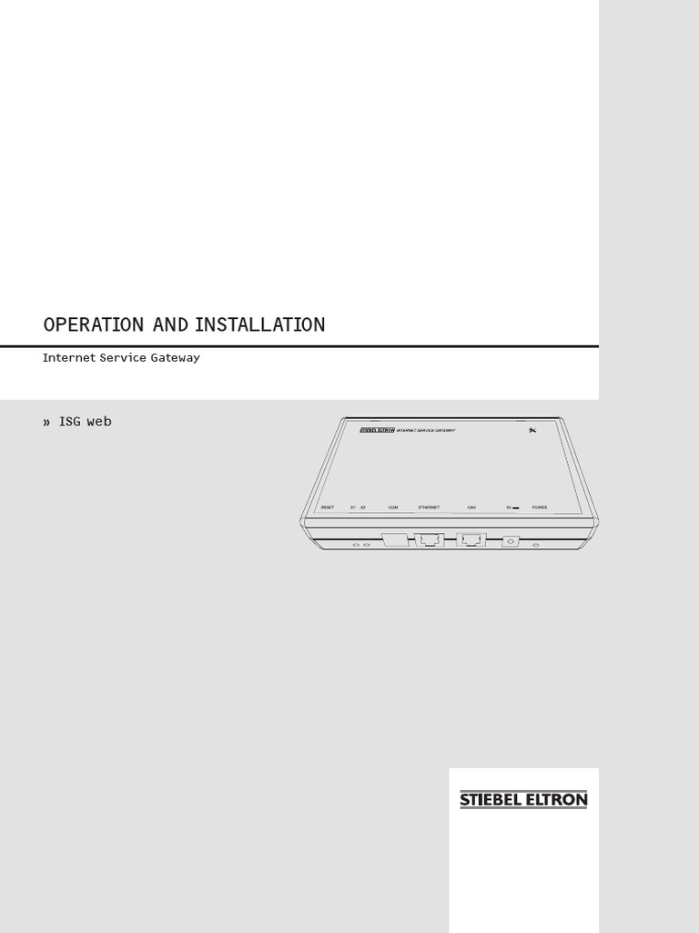 ISG Web Operation and Installation | PDF | Ip Address | World Wide Web