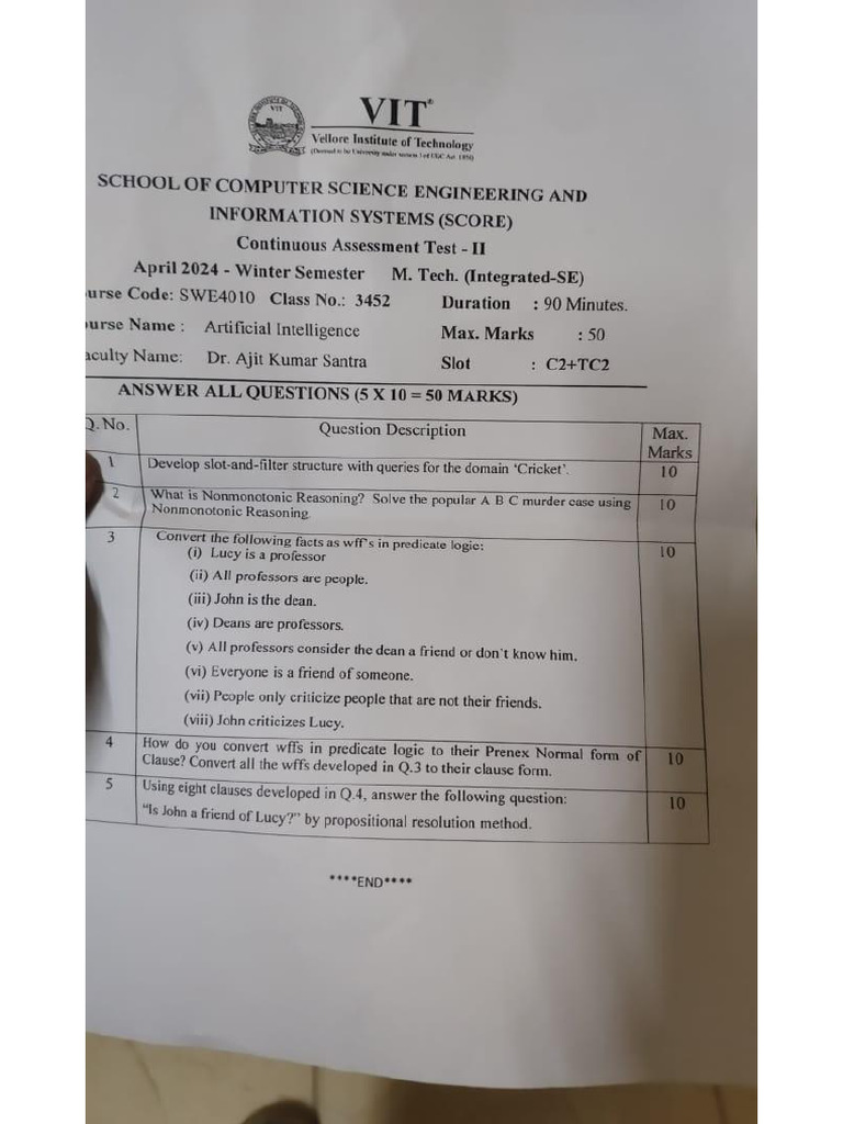 Ques Paper - Mtech | PDF