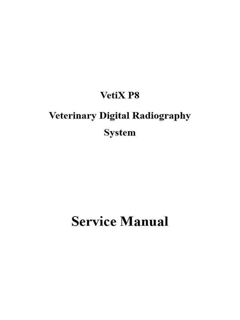 VetiX P8 Service Manual Overview | PDF | Power Supply | Rectifier