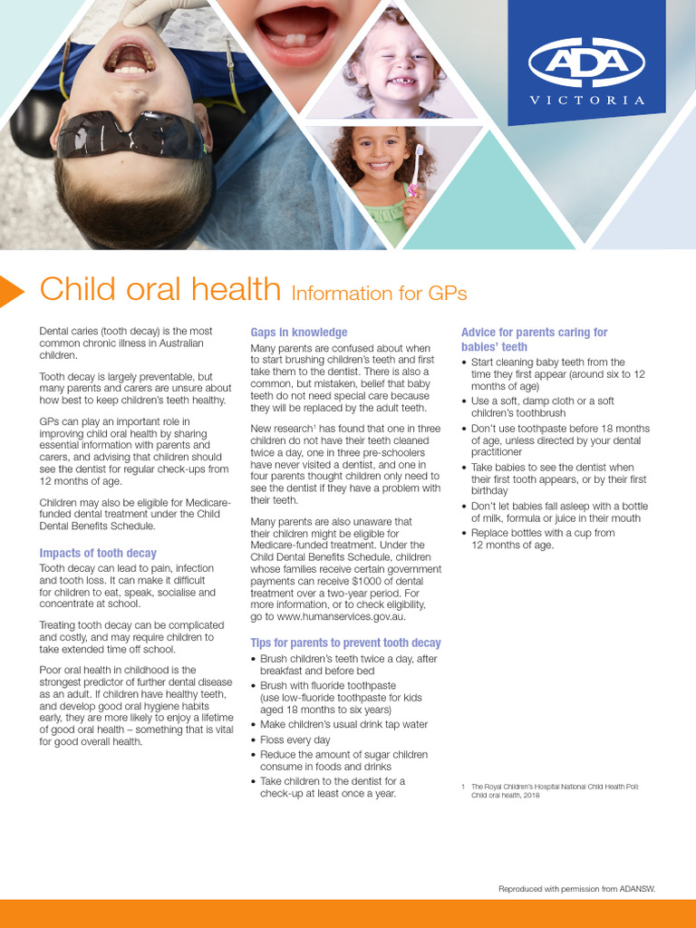 GP-Child-Oral-Health | PDF | Human Tooth | Oral Hygiene