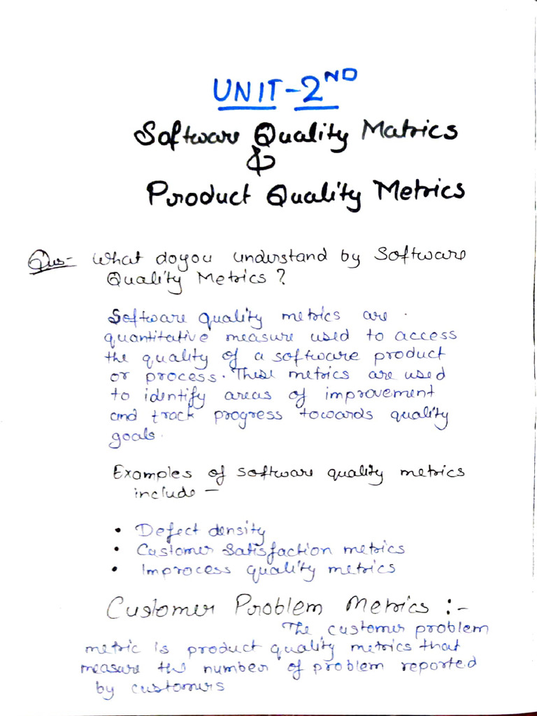 SQE Unit - 2nd Software Quality Engineering | PDF SQE Unit - 2nd Software Quality Engineering | PDF