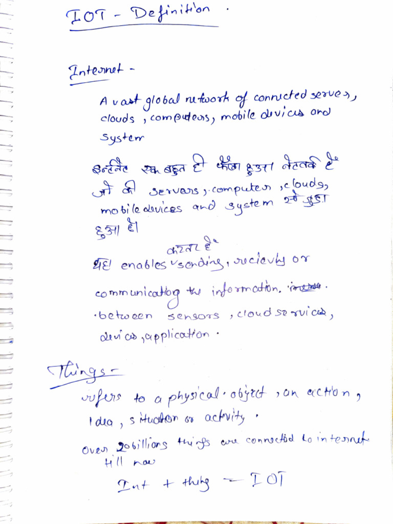 IOT Imp Notes | PDF | Technology & Engineering