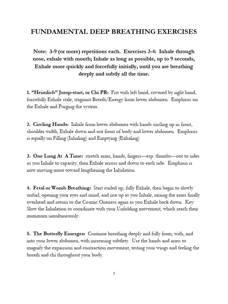 Deep Breathing | PDF | Wellness