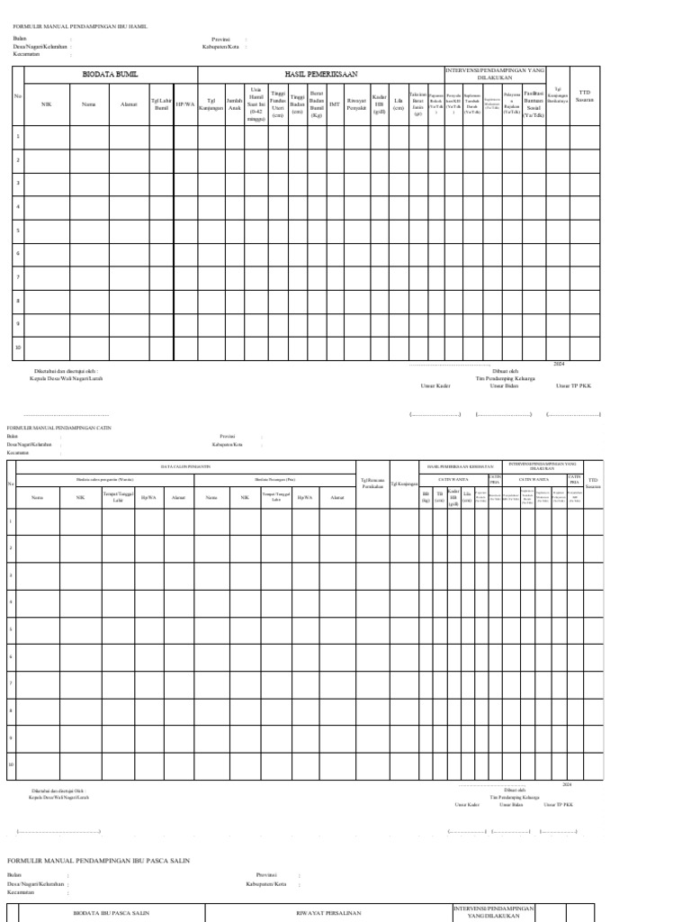Form Visum Manual TPK - 2024 | PDF