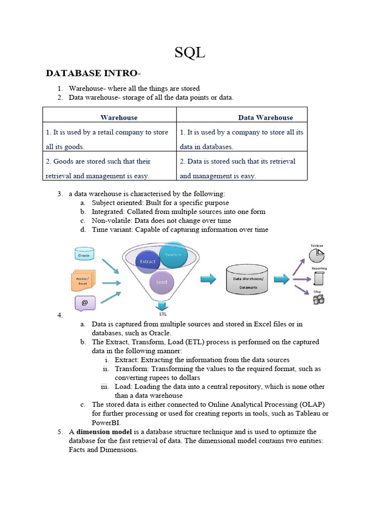 Self SQL | PDF | Relational Database | Data Warehouse