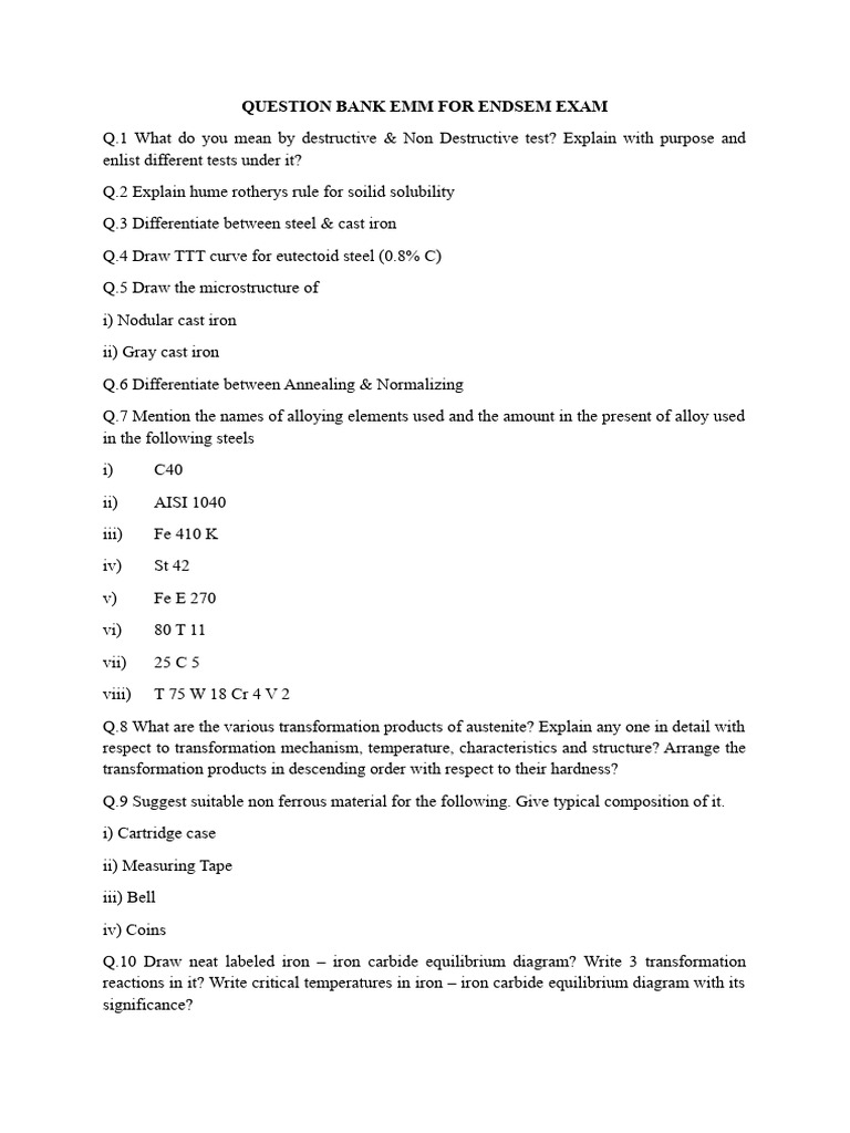 Final - QUESTION BANK EMM | PDF | Home & Garden | Science & Mathematics