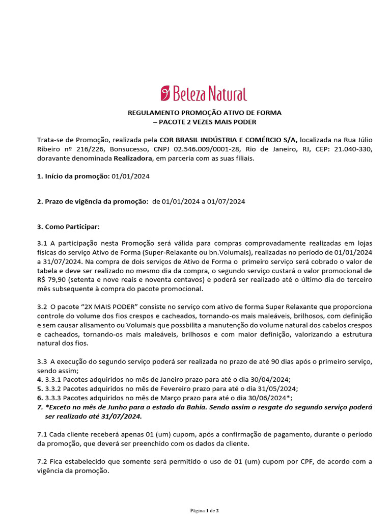 Promoção Ativo de Forma: 2x Mais Poder | PDF | Finanças e Administração ...