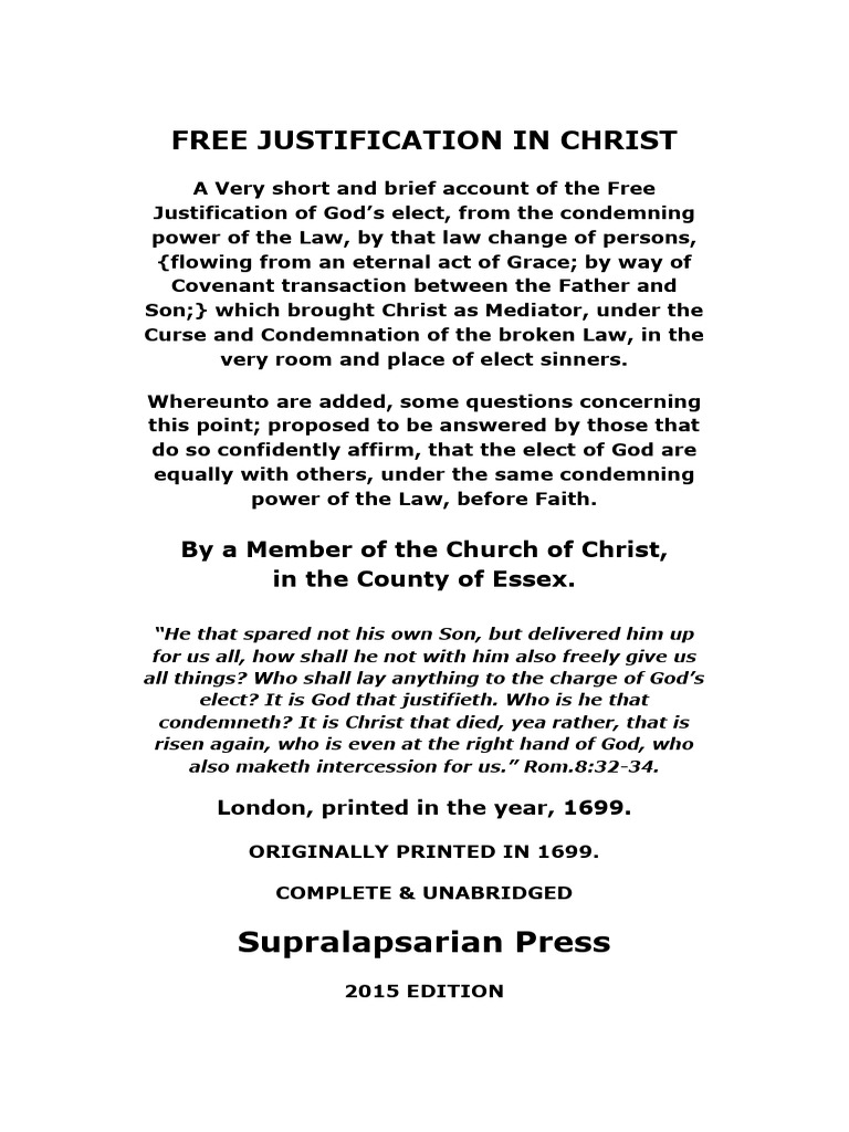 Church of Christ Justification | PDF | Justification (Theology ...