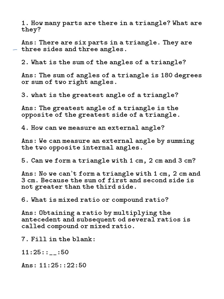 Triangle and Ratio Basics | PDF | Home & Garden