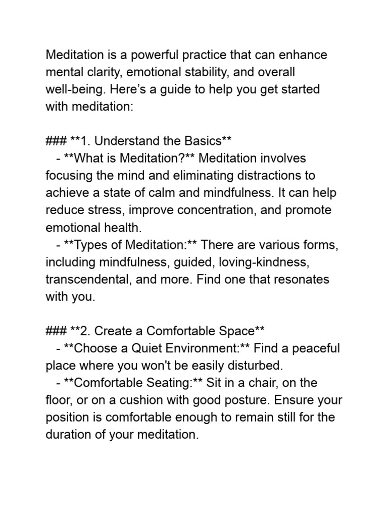 Meditation | PDF | Meditation | Mindfulness