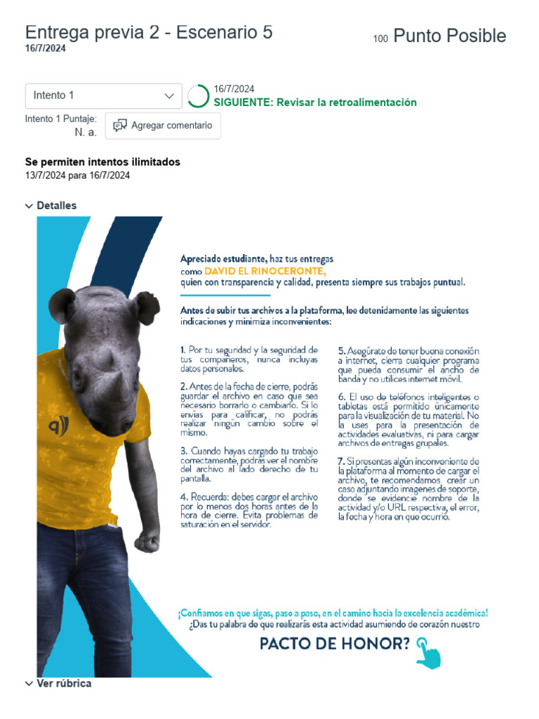 Entrega Previa 2 - Escenario 5 | PDF