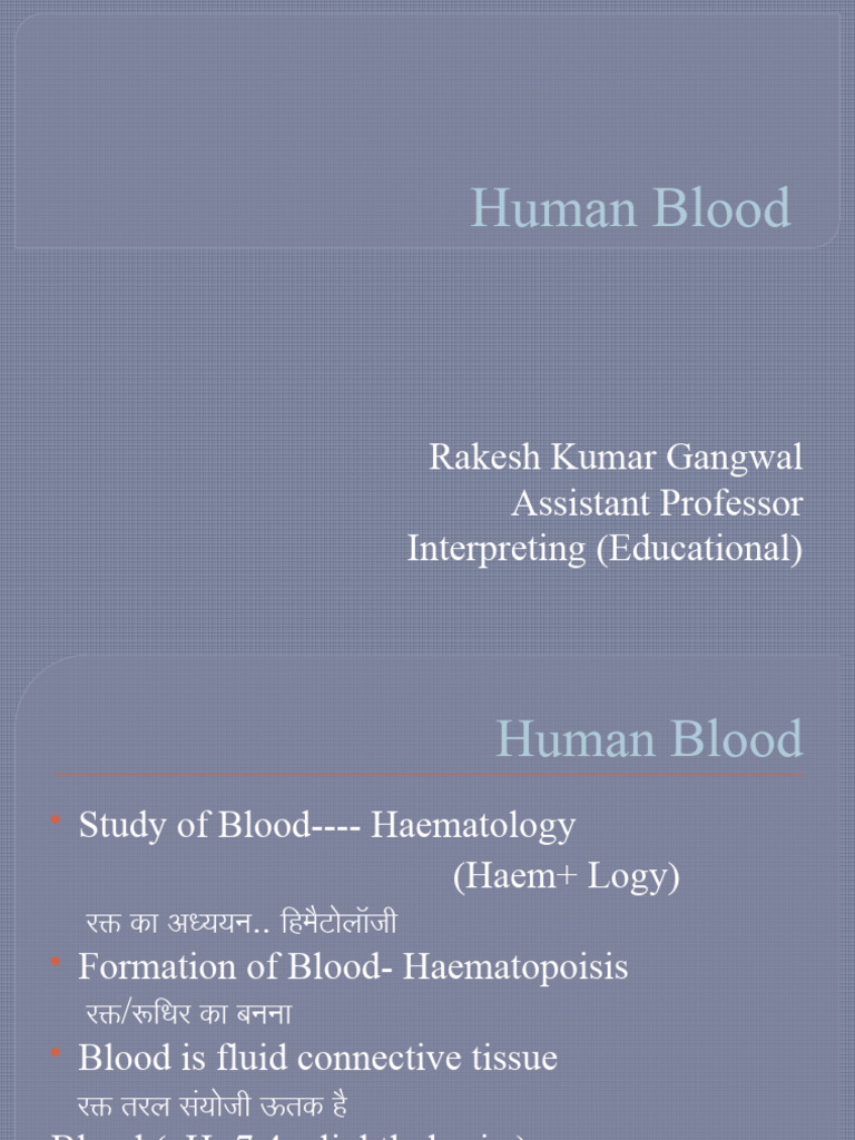 Human Blood | PDF | Blood | Lymphatic System