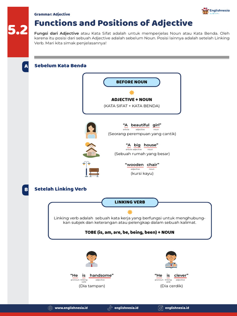 02 - Function and Position of Adjective - Jzsa21911i | PDF