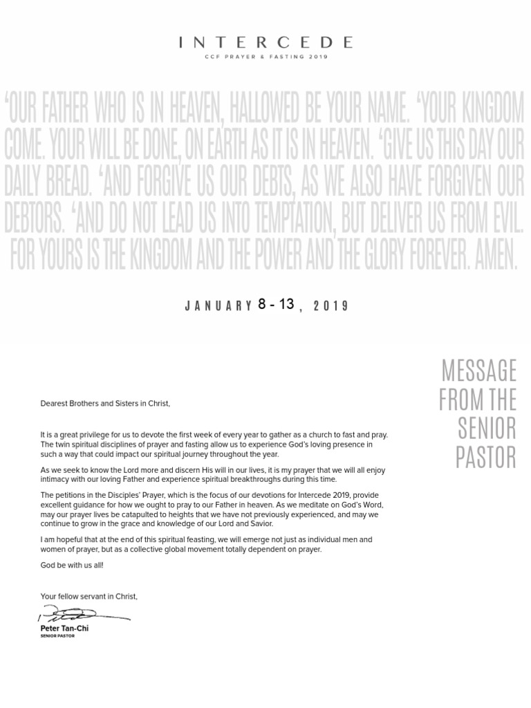 2019 Intercede 2019 CCF SYDNEY 3 | PDF | Forgiveness | Prayer
