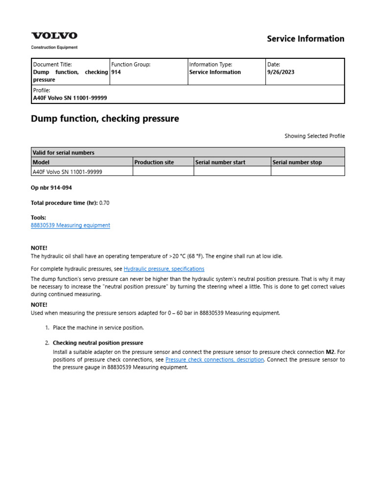 Dump Function Checking | PDF | Pressure Measurement | Pressure