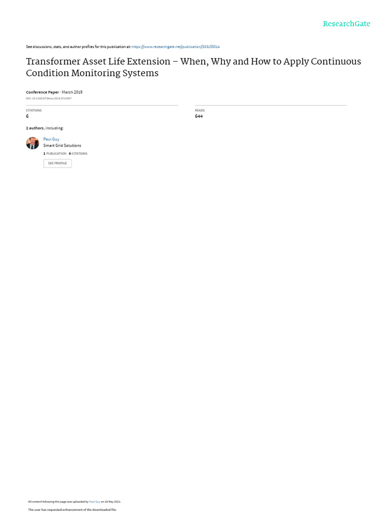Transformer Asset Life Extension - When, Why and How To Apply ...